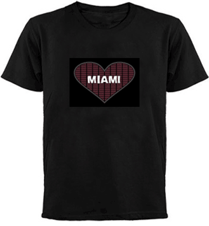 Light up T-Shirts supplier, EL panel T-shirt manufacturer ,led shirts